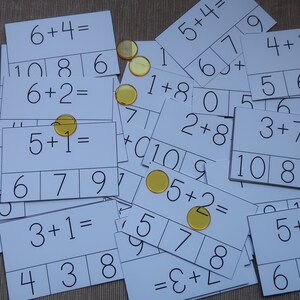 Addition Printable Clip Cards 0-10. Simple Addition Activity ...