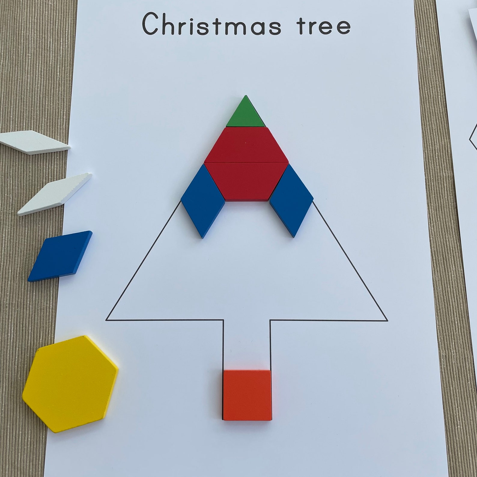 Winter Pattern Blocks Templates. Preschool and Kindergarten - Etsy