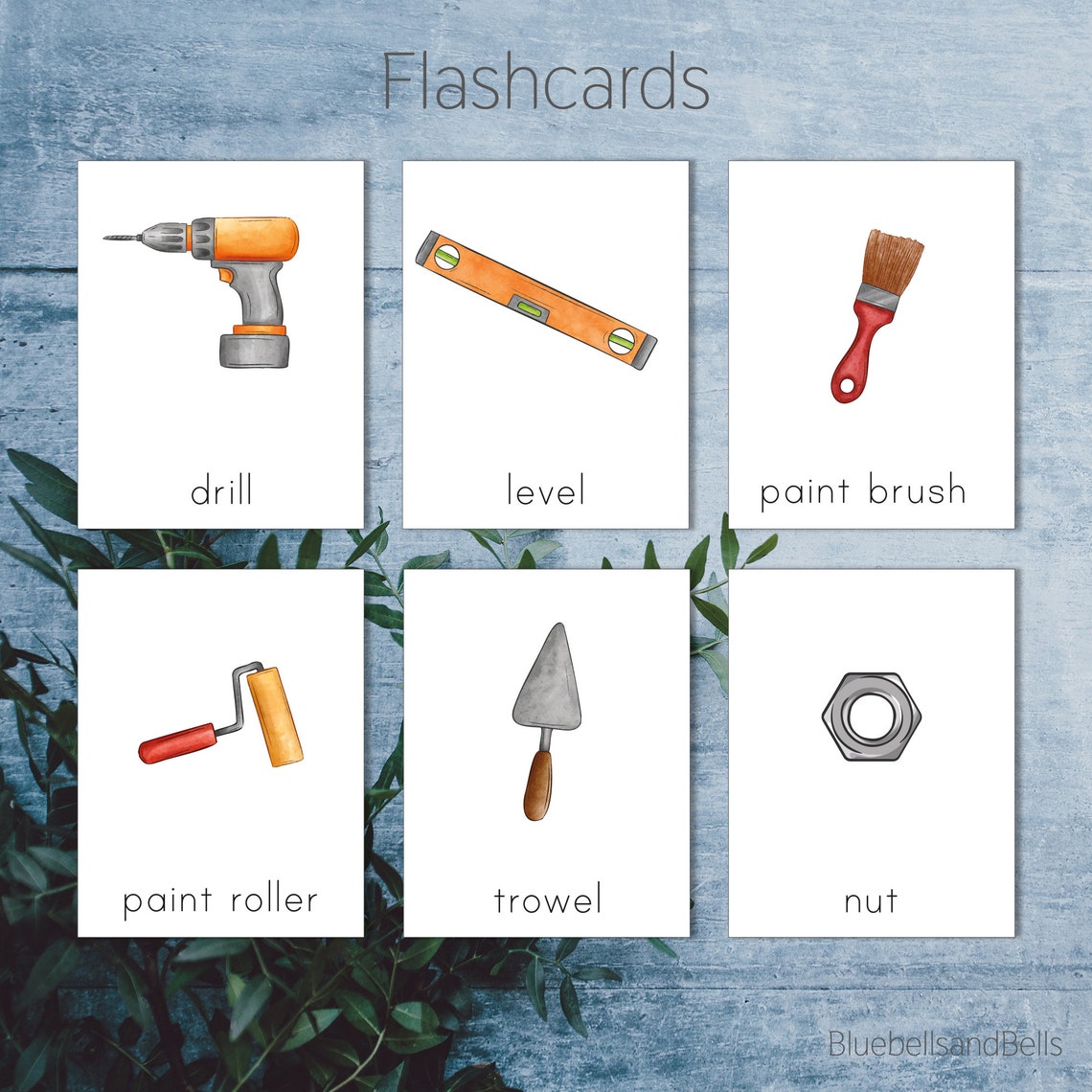 Tools Printable Flashcards. Toddler Montessori Printable. - Etsy