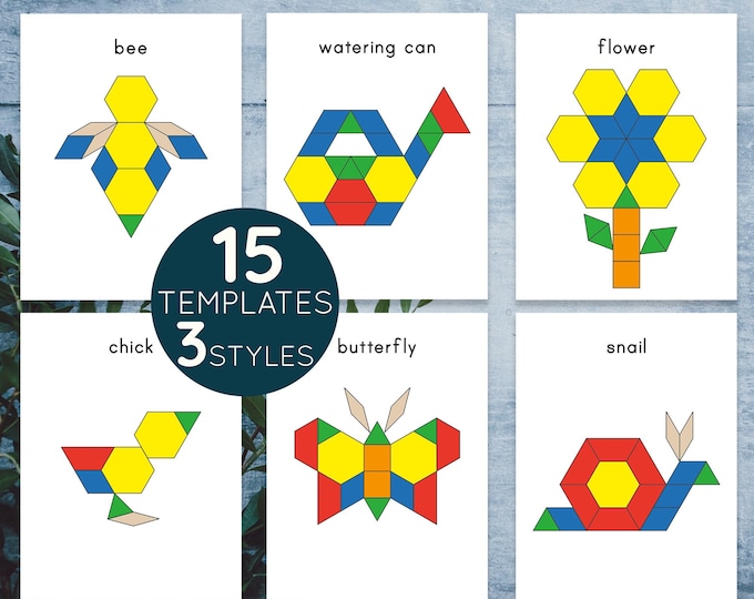 Summer Pattern Blocks Templates. Summer Printable Preschool and ...