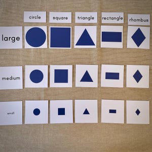 Shape Sorting Activity. Montessori Printable. - Etsy