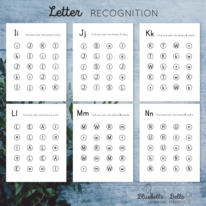 Letter Recognition. Preschool Alphabet Printable. Find the Letter ...