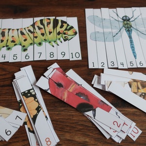 Insect Preschool Printable Number Sequence Puzzles 1-10. Montessori ...