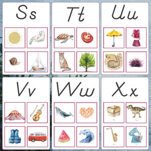 Phonics Printable Activity. Alphabet Matching Preschool. Montessori ...