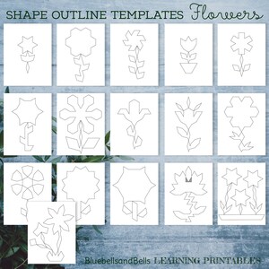 Flowers Pattern Blocks Templates. Spring Preschool and Kindergarten ...