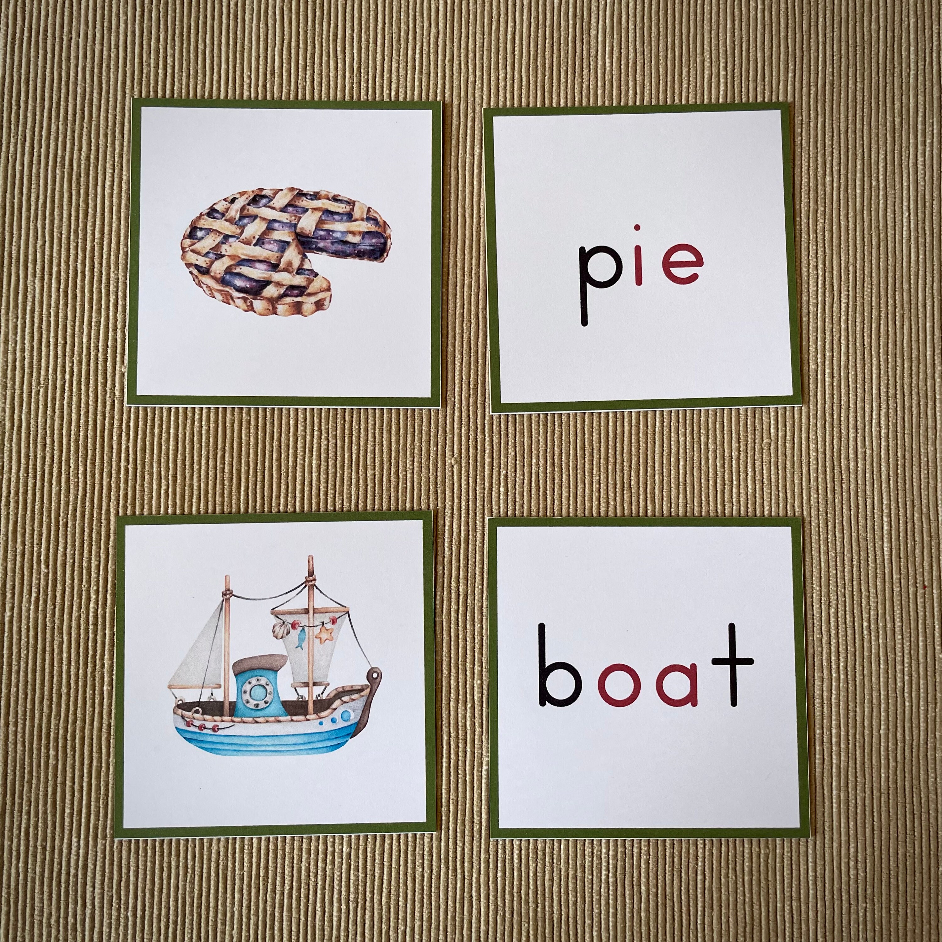 Montessori Printable Digraph Cards for Matching Activity. - Etsy