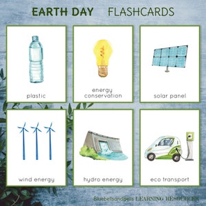 Earth Day Printable Vocabulary Cards. Kindergarten, Elementary School ...