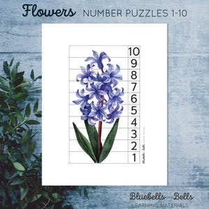 Flower Number Puzzles 1-10. Montessori Spring Printable. Preschool ...