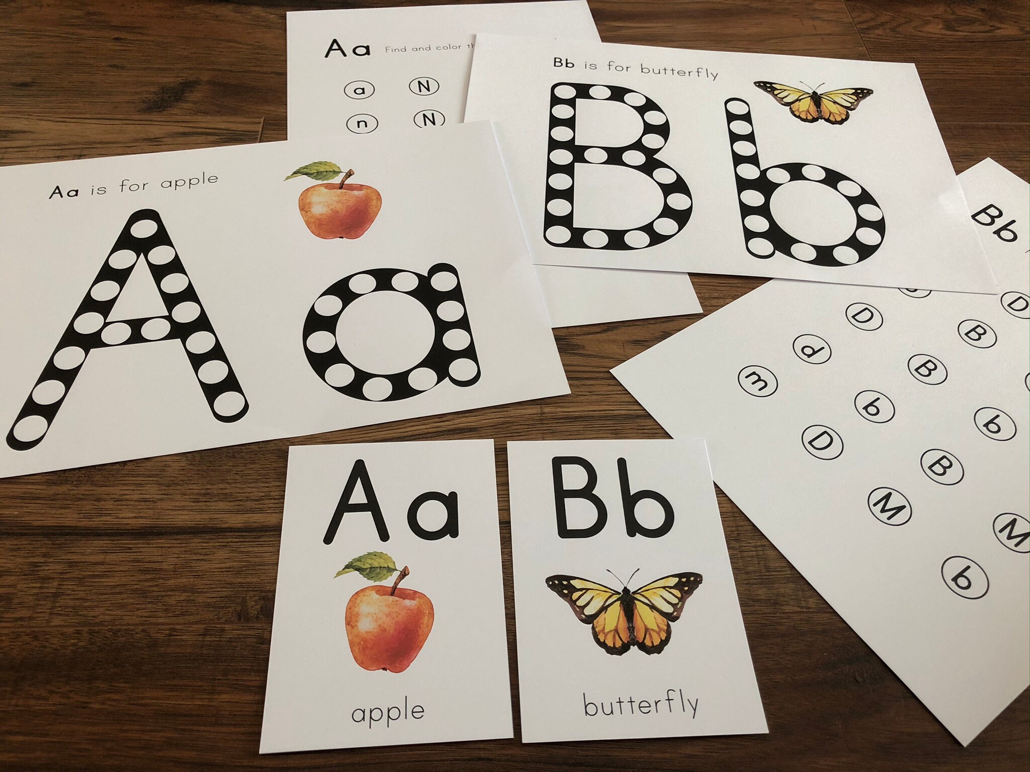 Alphabet Flash Cards Do a Dot Letter Worksheets Letter - Etsy