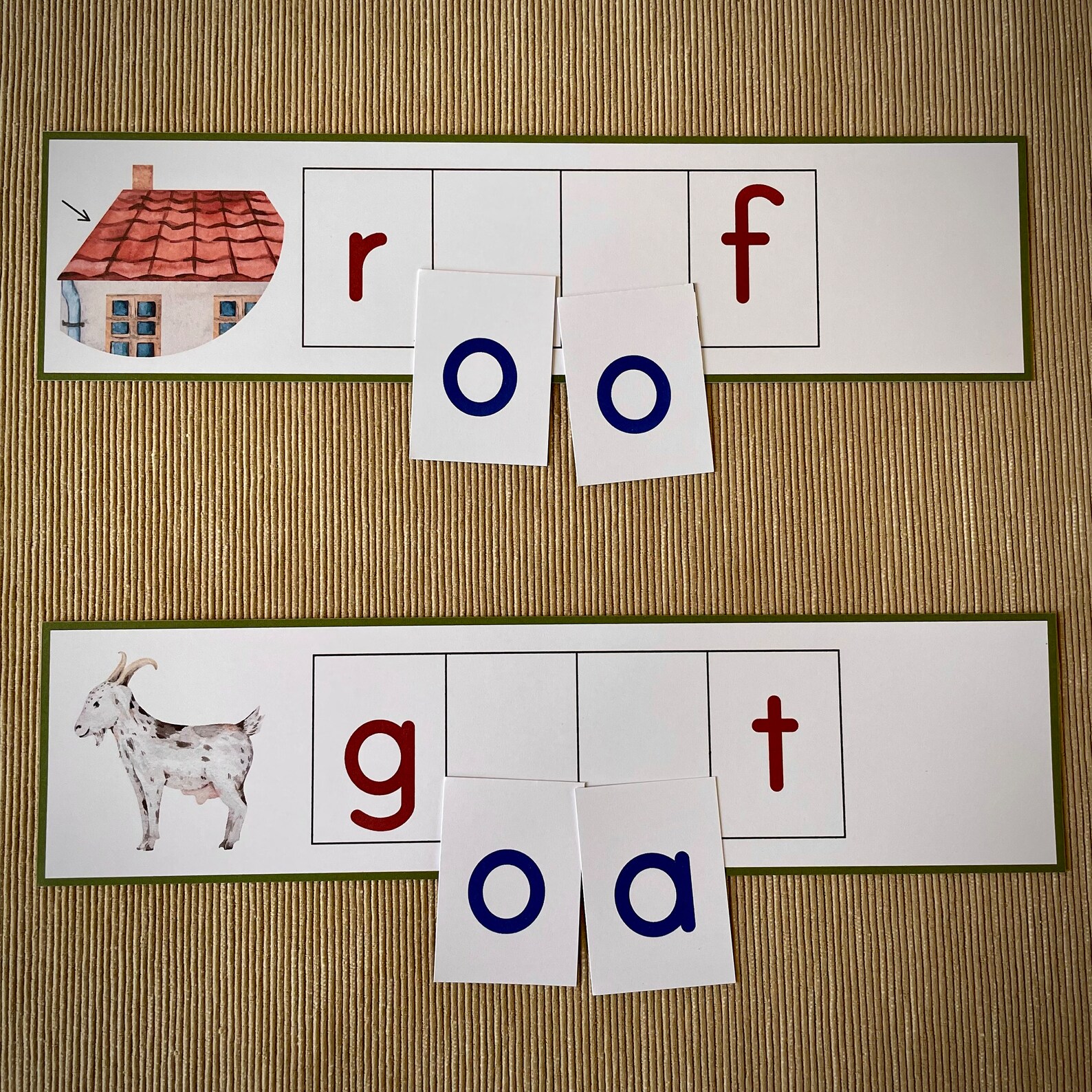 Montessori Moveable Alphabet Printable Vowel Digraph Cards for Letter ...