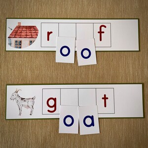 Montessori Moveable Alphabet Printable Vowel Digraph Cards for Letter ...