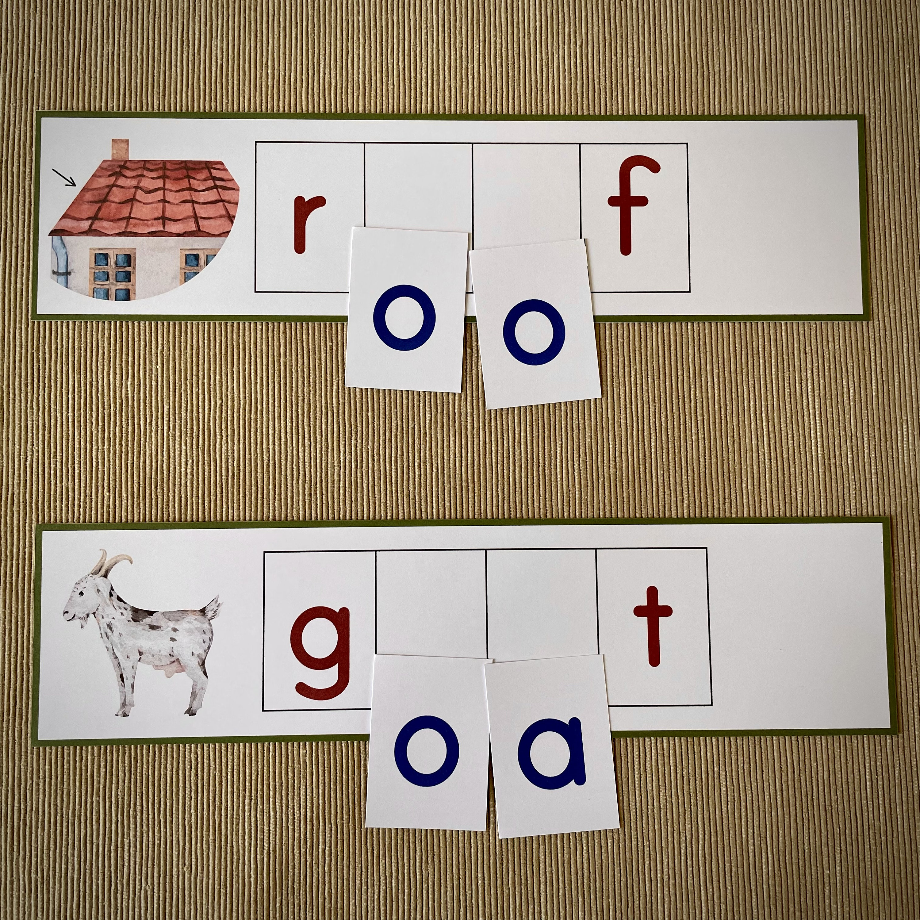 Montessori Moveable Alphabet Printable Vowel Digraph Cards for Letter ...