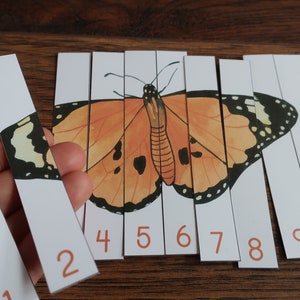 Insect Preschool Printable Number Sequence Puzzles 1-10. Montessori ...