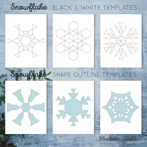 Snowflake Pattern Blocks Templates. Winter Preschool and Kindergarten ...
