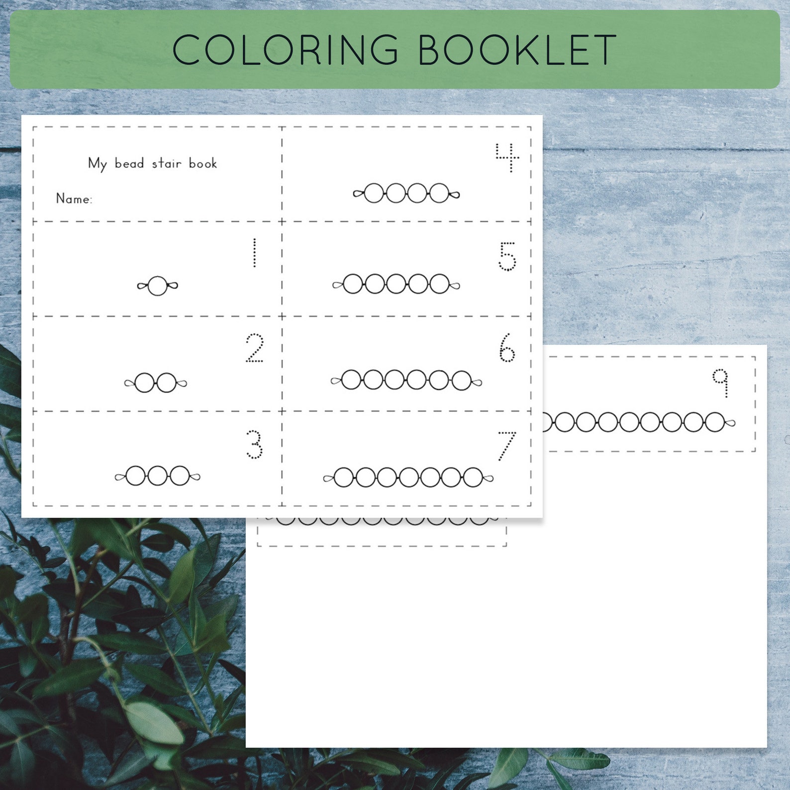Montessori Colored Bead Stair Printables. Preschool Math Activities ...