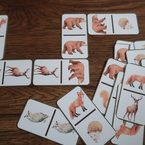 Woodland Animal Dominoes. Printable Preschool Game. - Etsy