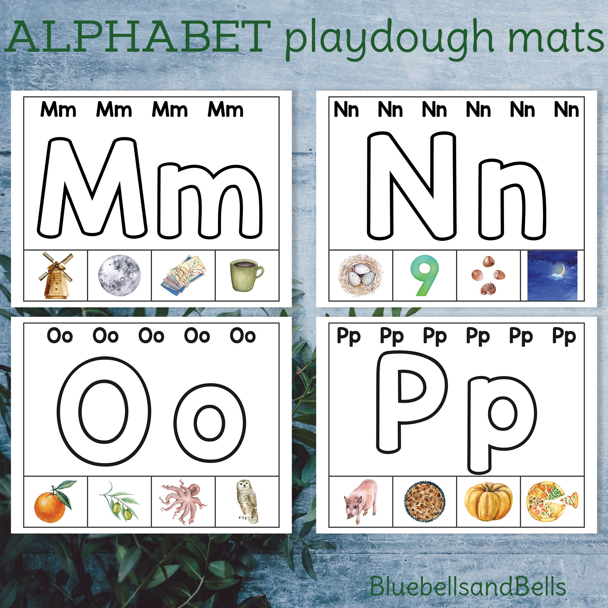 Alphabet Playdough Mats. Printable Letter Recognition Activity - Etsy ...