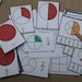 Fractions Preschool and Kindergarten Activities 1-6. Montessori 3-part ...