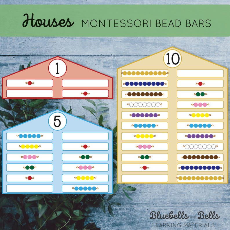 Montessori Bead Addition Activity. Montessori Printable Math Bead ...