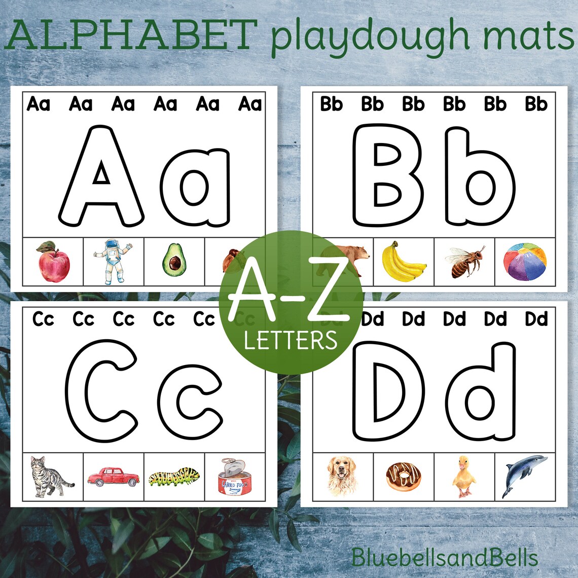 Alphabet Playdough Mats. Printable Letter Recognition Activity - Etsy