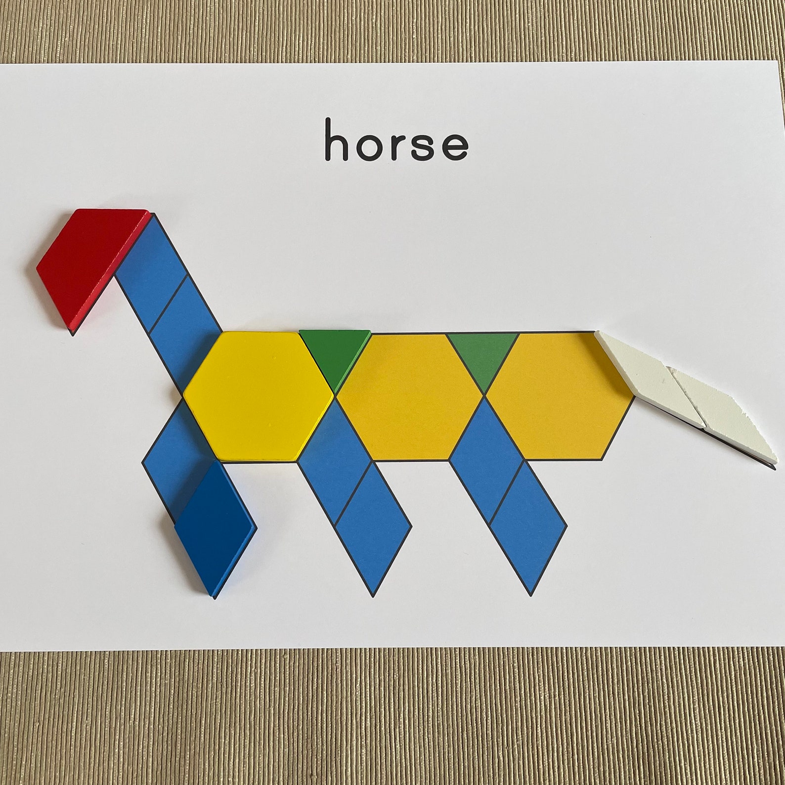 Farm Animals Pattern Blocks Templates. Preschool and Kindergarten Shape ...