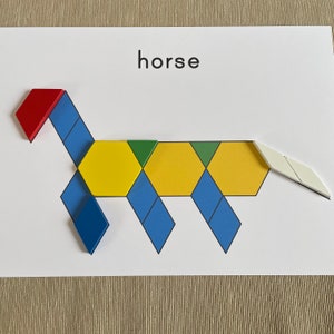 Farm Animals Pattern Blocks Templates. Preschool and Kindergarten Shape ...