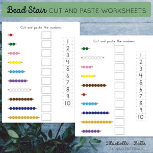 Montessori Colored Bead Stair Printables. Preschool Math Activities ...