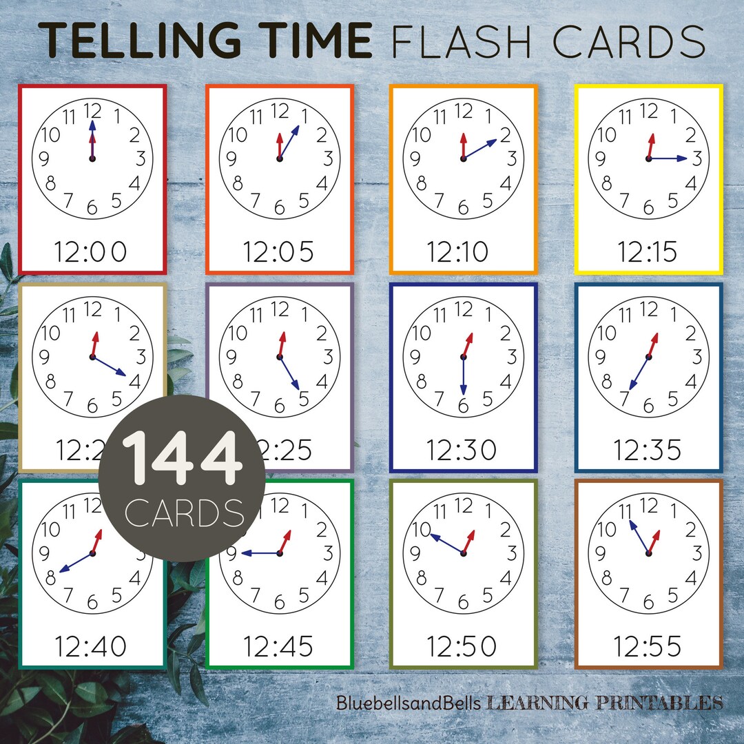 Telling Time Cards. Clock Printable Activity Kindergarten and ...