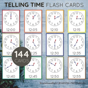 Telling Time Cards. Clock Printable Activity Kindergarten and ...