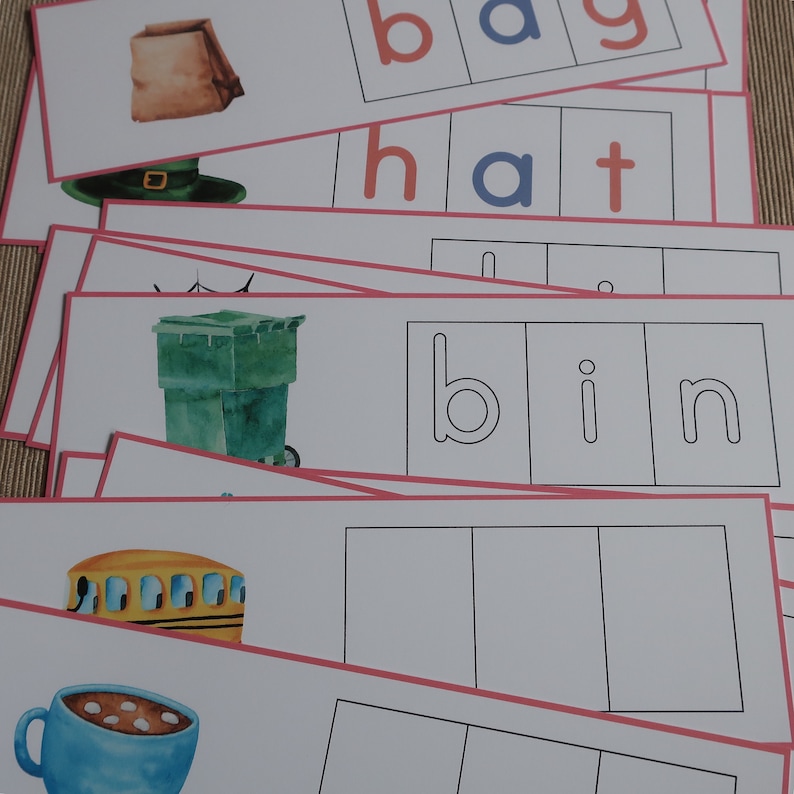 Montessori Printable Moveable Alphabet and CVC Word Matching - Etsy