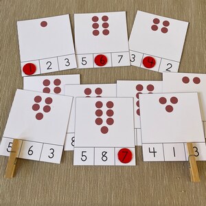 Montessori Printable Red Counters Activities. Toddler and Preschool ...