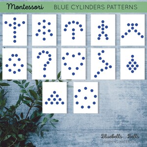Montessori Knobless Cylinders Patterns. Matching Activity for Preschool ...