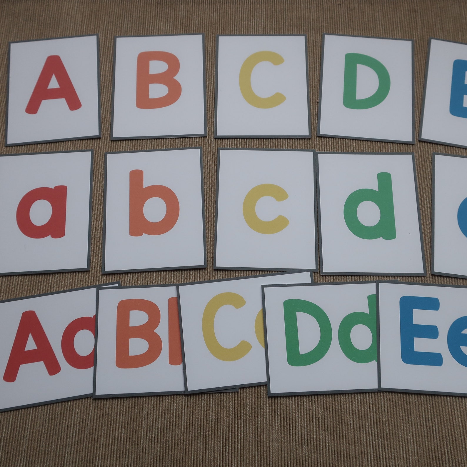 Alphabet Cards. Rainbow Letter Flash Cards Printable. Toddler - Etsy