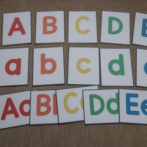 Alphabet Cards. Rainbow Letter Flash Cards Printable. Toddler and ...