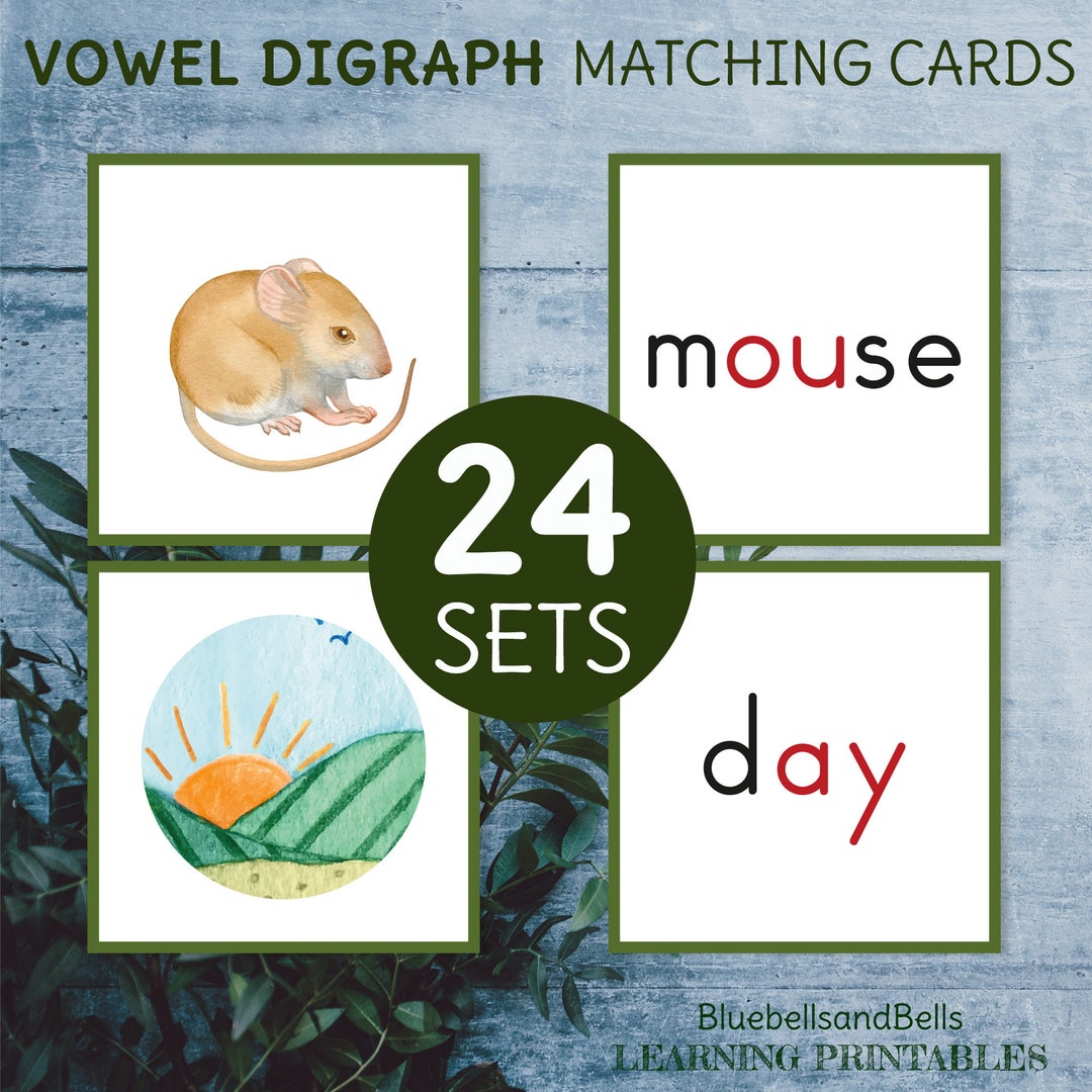 Montessori Printable Green Series Word and Picture Matching Cards ...