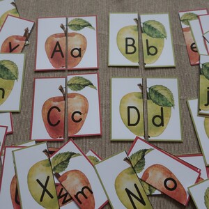Apple Alphabet Matching Puzzle. Preschool Fall Letter Printable ...
