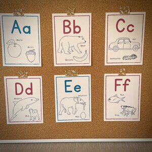 Alphabet Printable Cards. Phonics for Toddlers and Preschool. - Etsy