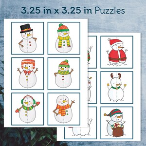 Snowman Printable Puzzles for Toddlers and Preschoolers. Winter ...