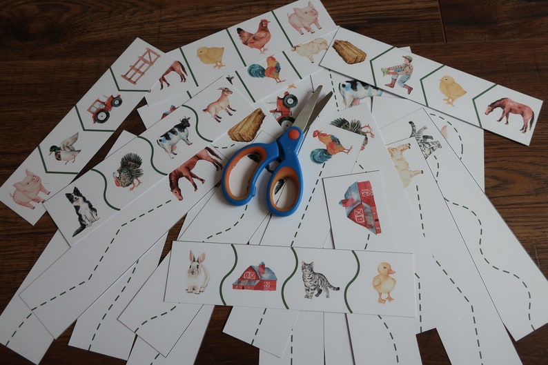 Farm Animal Cutting Strips. Preschool Scissor Practice - Etsy New Zealand