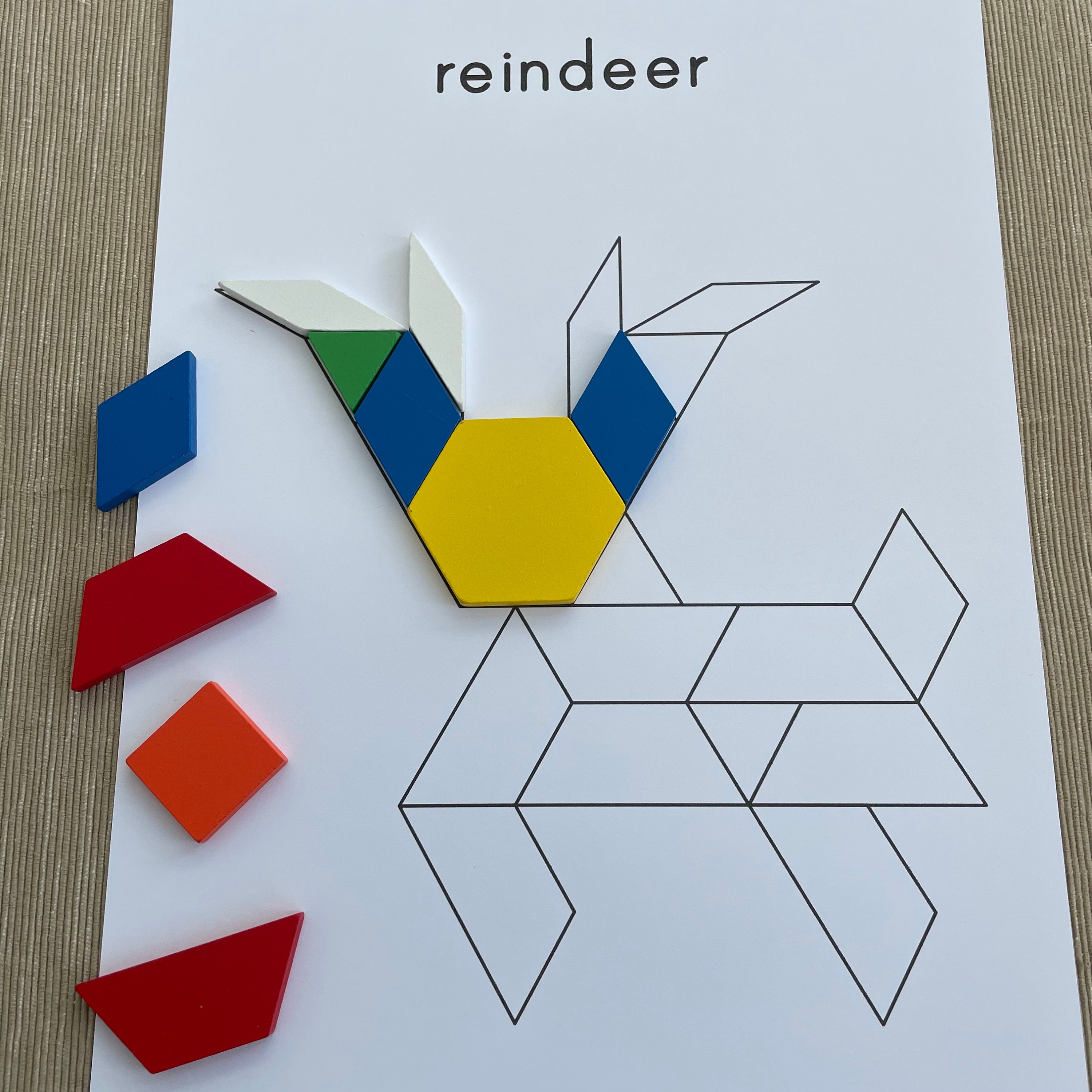 Winter Pattern Blocks Templates. Preschool and Kindergarten Printable ...