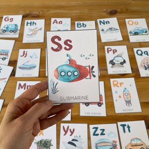 Transportation Alphabet Cards. Toddler Letter Printable. Preschool ...