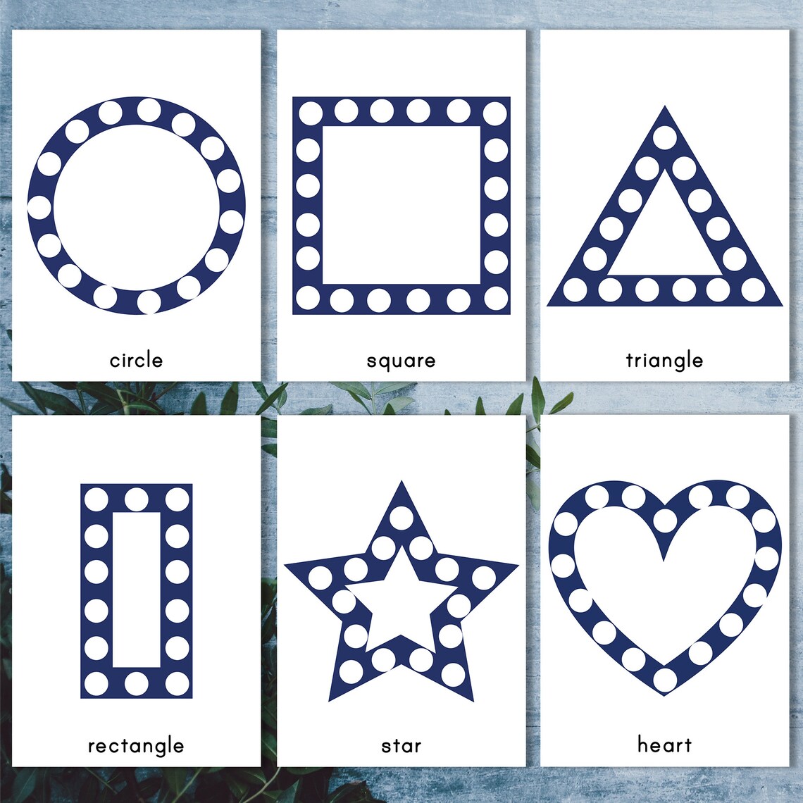 Shapes Preschool Printable Worksheets. Montessori Do a Dot - Etsy