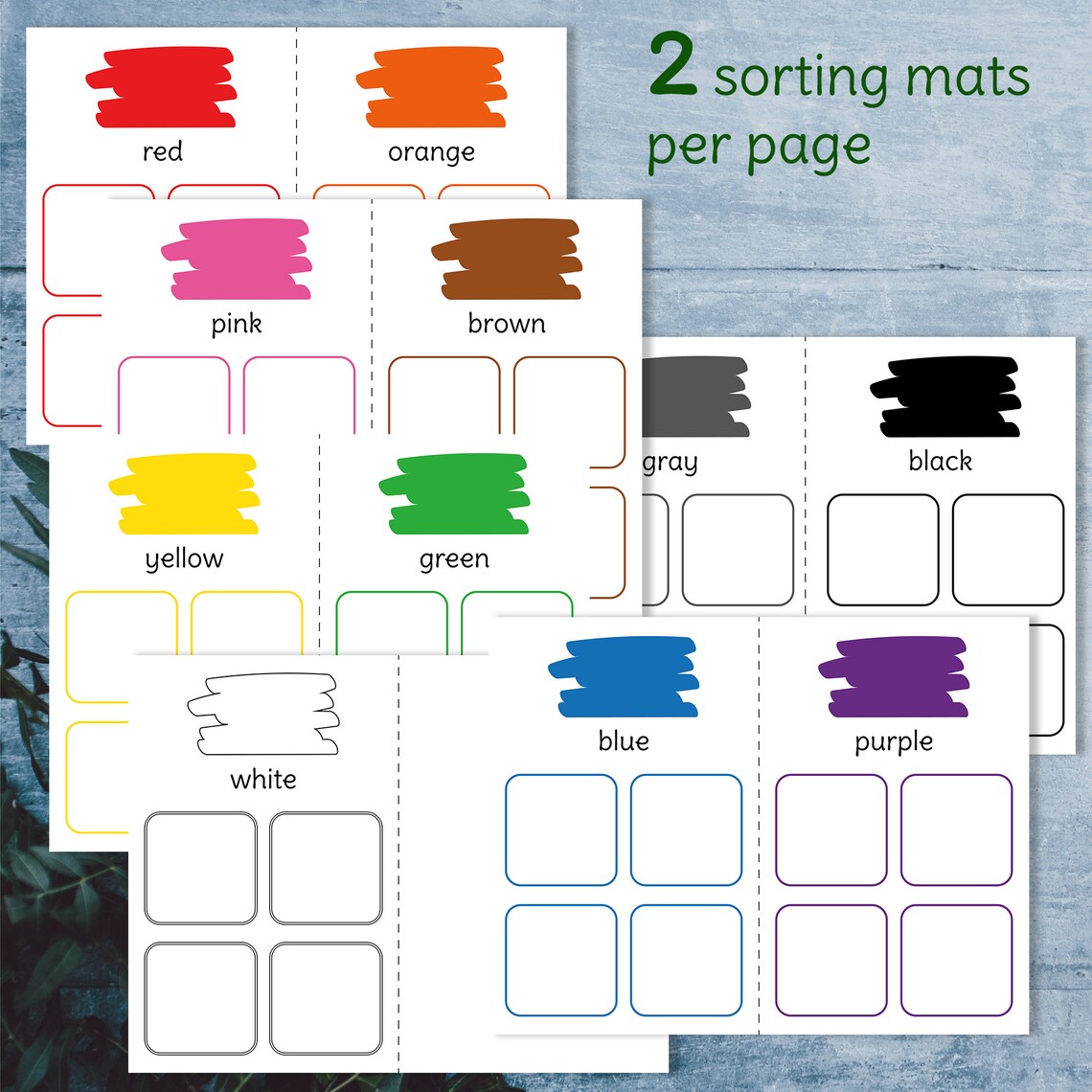 Color Matching Printable. Toddler Sorting Activity. Preschool | Etsy