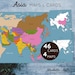 Asia Montessori Maps and Country Cards. Continent Study Printable. - Etsy