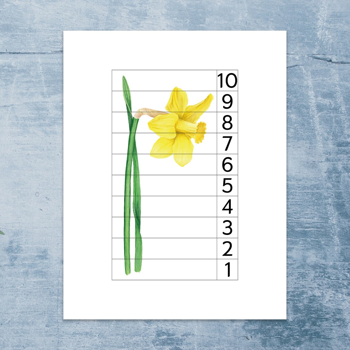 Flower Number Puzzles 1-10. Montessori Spring Printable. - Etsy