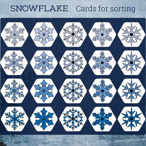 Winter Montessori Printable Snowflake Sorting Activity. Sort by Color ...
