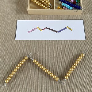 Montessori Beads Snake Addition Cards. Kindergarten and 1st Grade Math ...