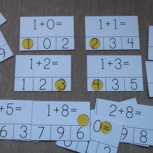 Addition Printable Clip Cards 0-10. Simple Addition Activity ...