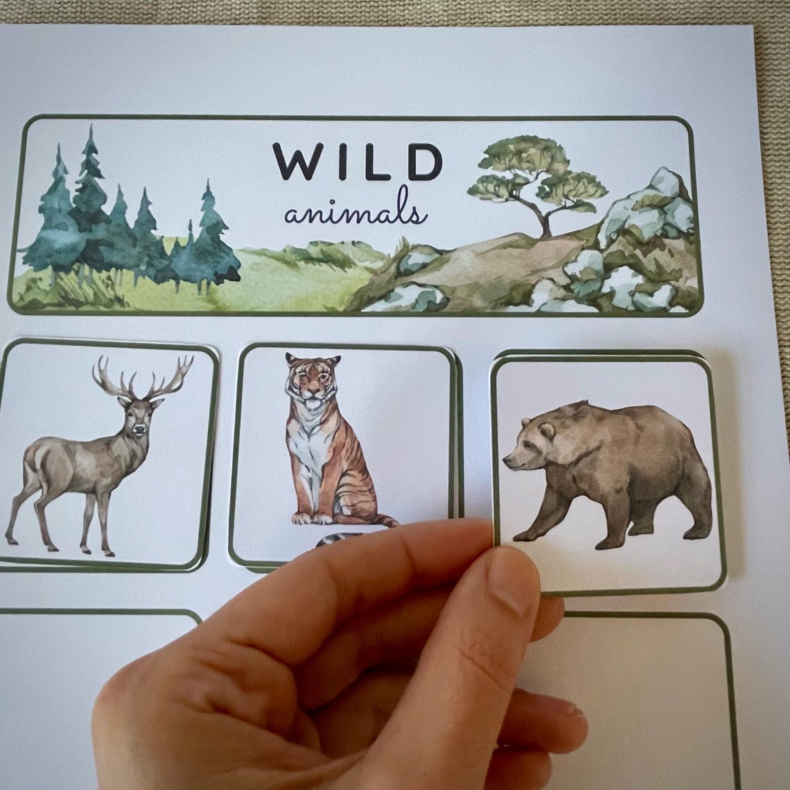 Animal Sorting Activity Farm and Wild. Montessori Toddler and Preschool ...