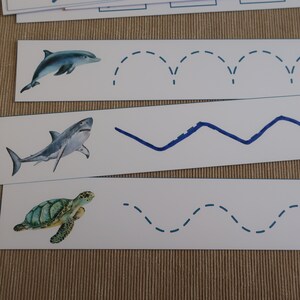 Ocean Preschool Tracing Strips. Pre-writing Practice Printable ...